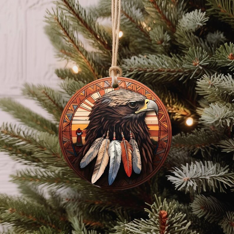 Native American Tribal Ornament, Cultural Christmas Decoration ...
