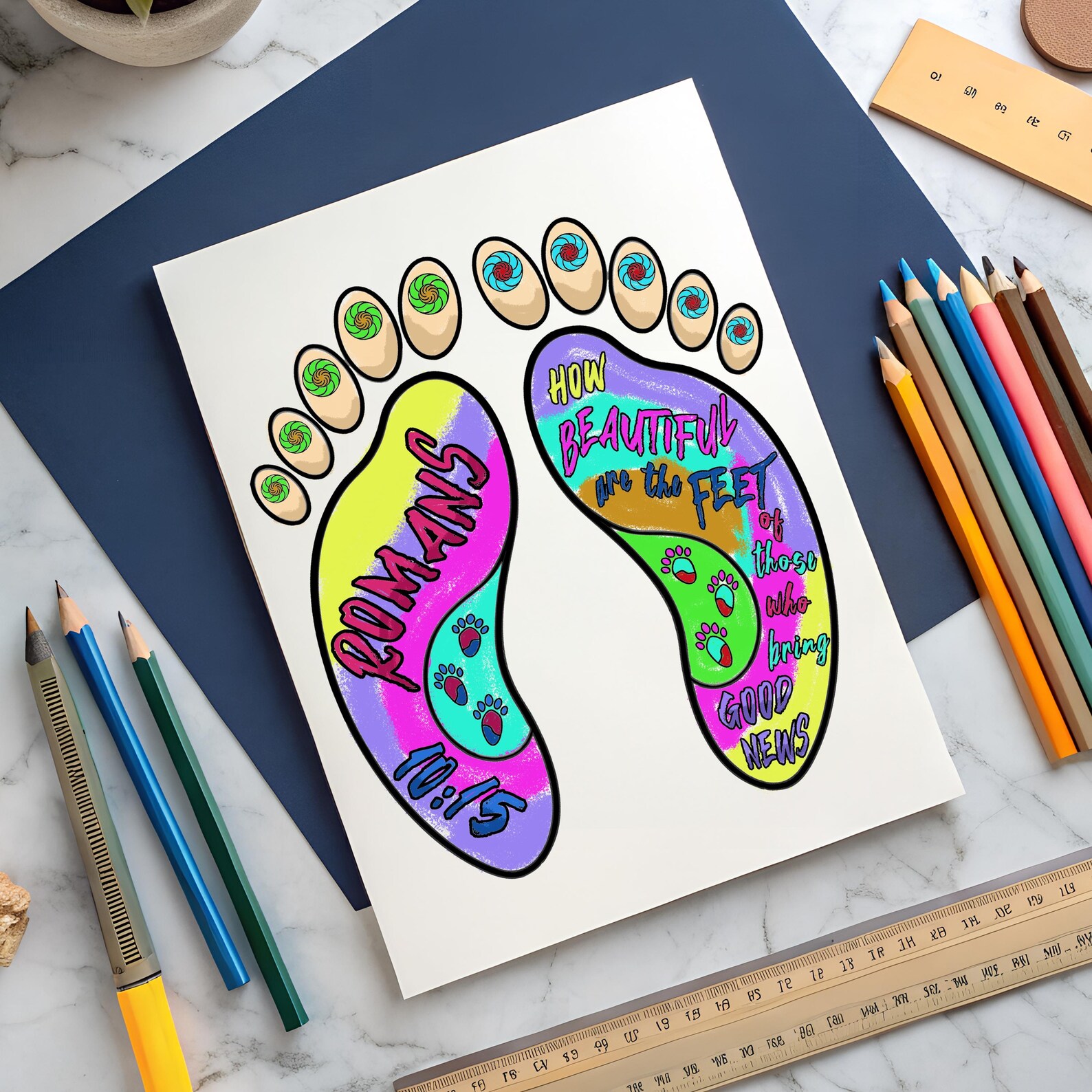 Romans 10:15 Bible Verse Coloring Page – Christian Kids Activity ...