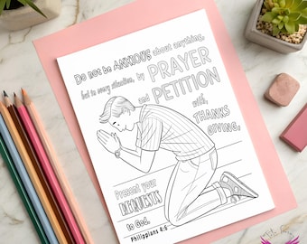 Coloring Page - Philippians 4:6 - Etsy