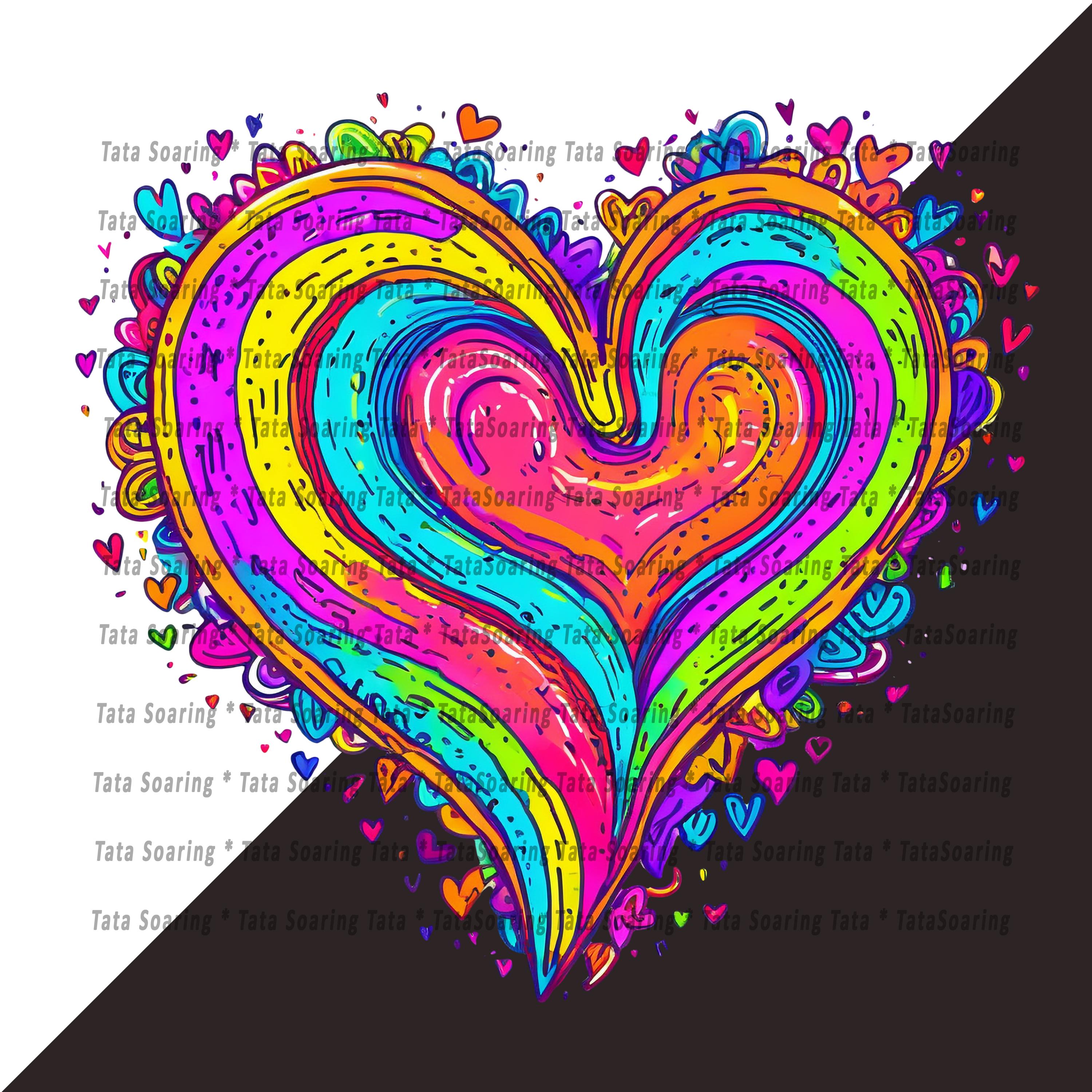 Colorful Heart Clipart Set, Valentine Hearts PNG Clipart Bundle - Etsy