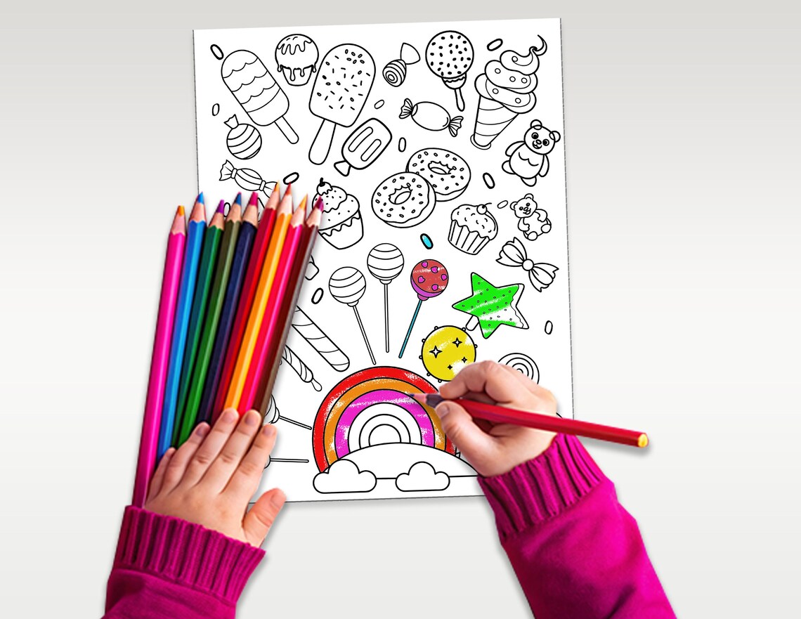Printable Candy Land Coloring Page - Etsy