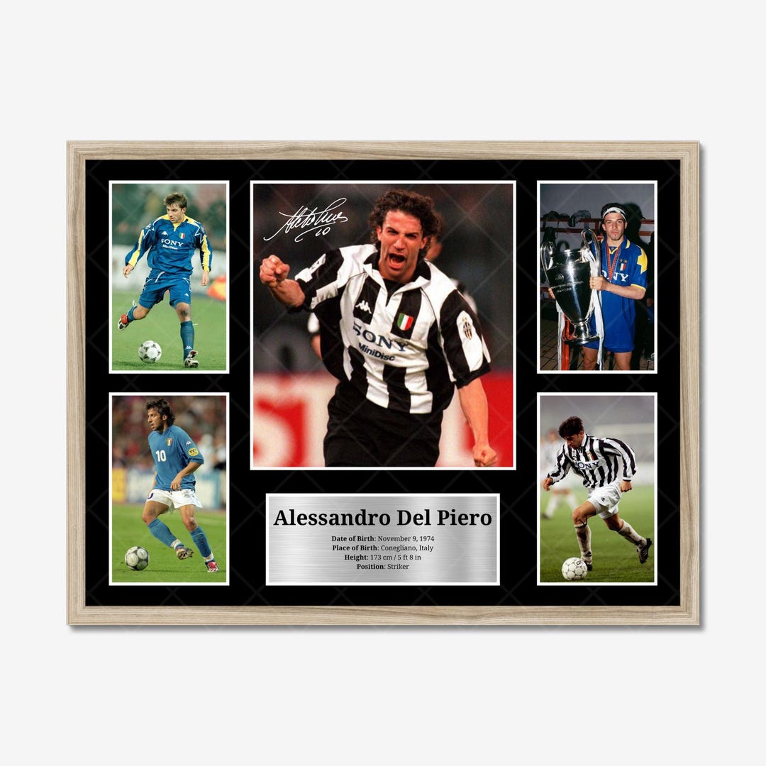 Alessandro Del Piero Poster, Del Piero Signed Wall Art, Juventus Print ...
