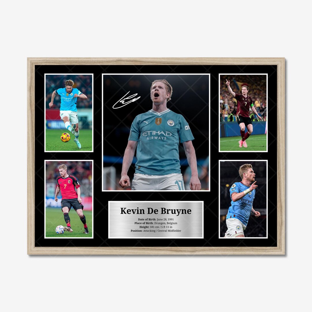 Kevin De Bruyne Poster, De Bruyne Signed Art, Man City Print, Belgium ...