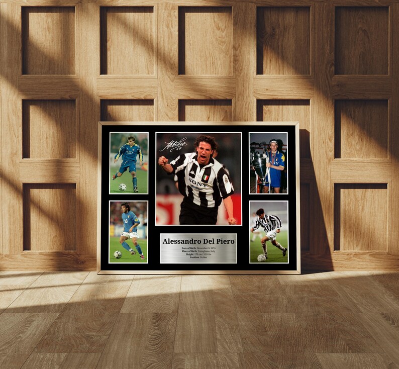 Alessandro Del Piero Poster, Del Piero Signed Wall Art, Juventus Print ...