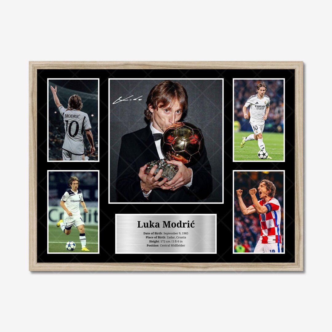 Luka Modric Poster, Modric Signed Wall Art, Real Madrid Print, Croatia ...