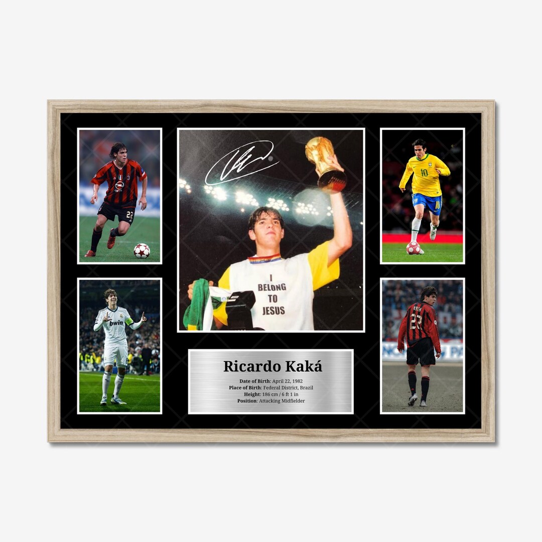 Ricardo Kaka Poster, Kaka Signed Wall Art, Real Madrid Print, Brazil ...
