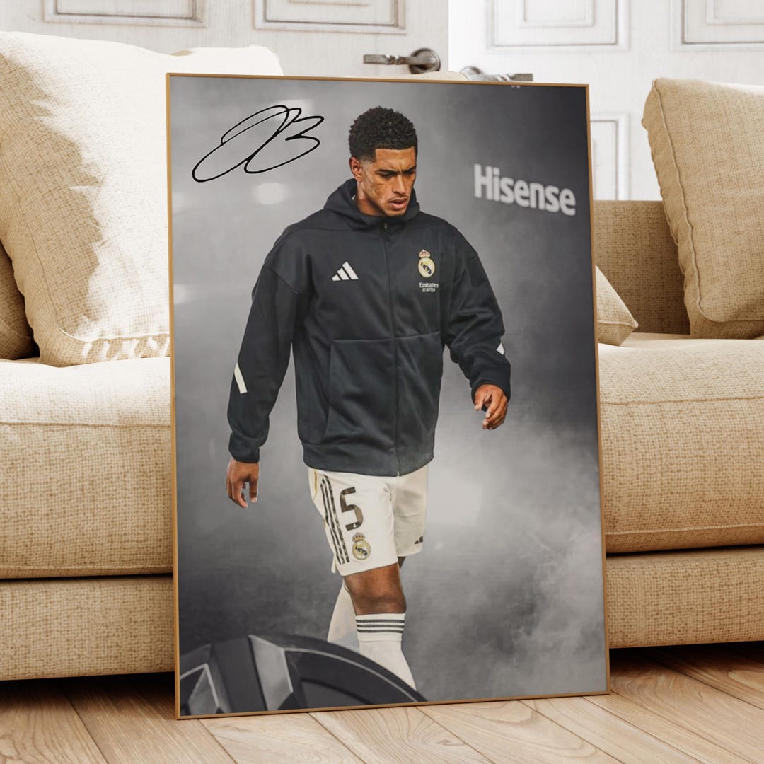 Jude Bellingham Poster, Bellingham Wall Art, Soccer Bedroom Poster ...