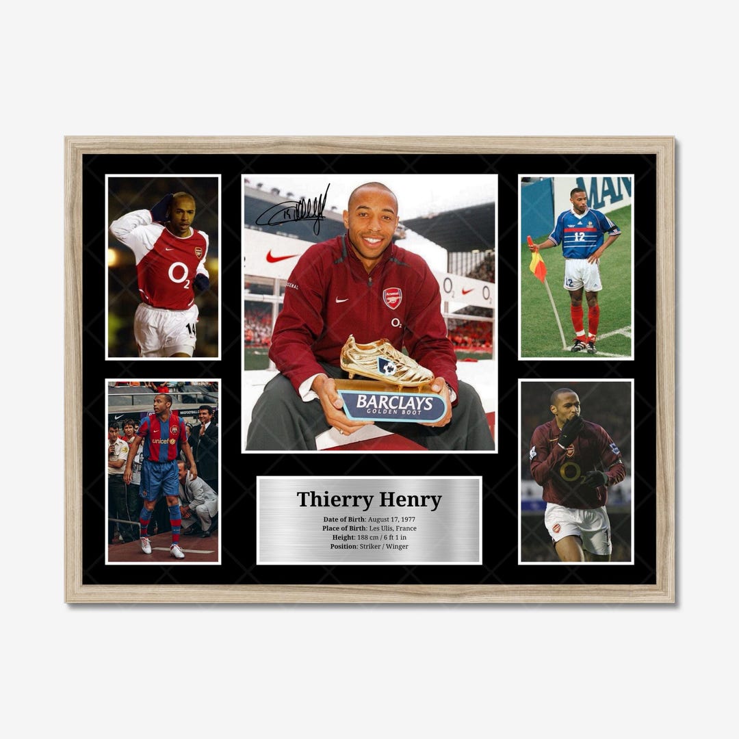 Thierry Henry Poster, Henry Signed Wall Art, Arsenal Print, FC ...