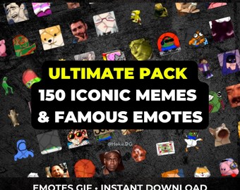 100 Transparent Animated Meme Emote Pack | Twitch Emotes | Discord ...