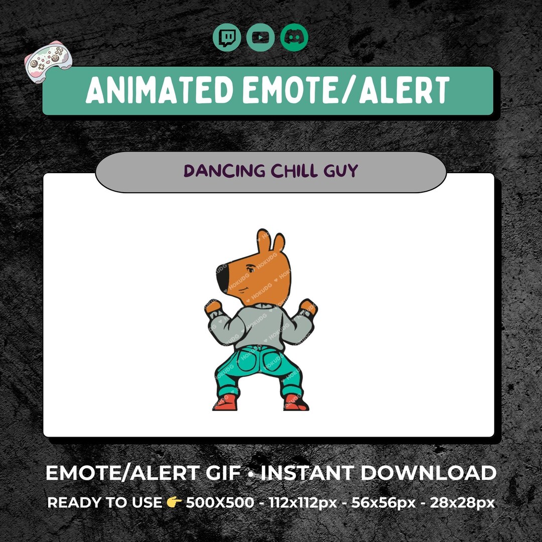 Dancing Chill Guy Emote – Animated Meme Reaction GIF for Twitch ...