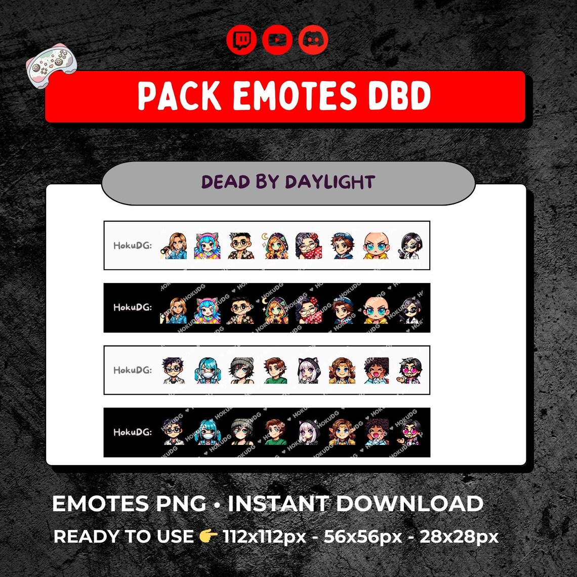 Dead by Daylight Emotes Pack – 16 Twitch and Discord Emotes for ...