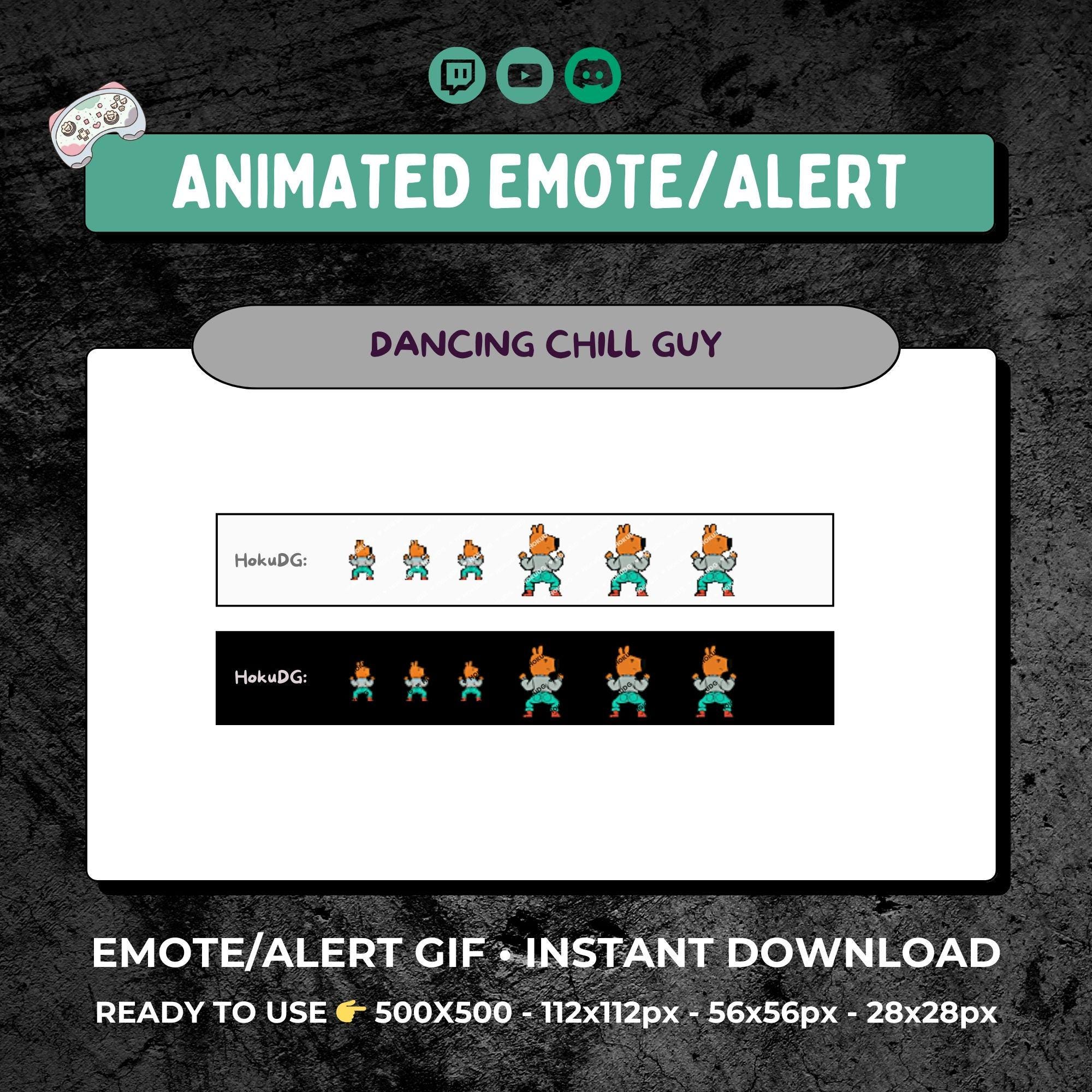 Dancing Chill Guy Emote – Animated Meme Reaction GIF for Twitch ...