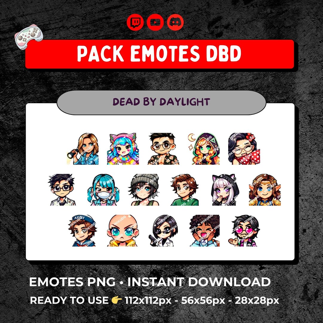 Dead by Daylight Emotes Pack – 16 Twitch and Discord Emotes for ...