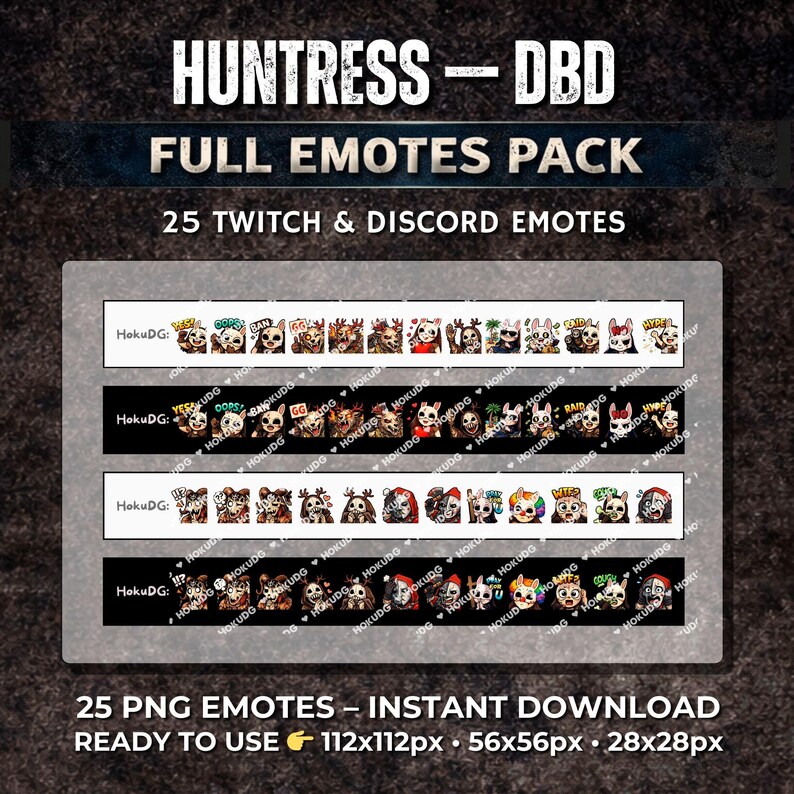 Forest Hunter Twitch Emotes Pack | 25 Horror Emotes Game Inspired - Etsy