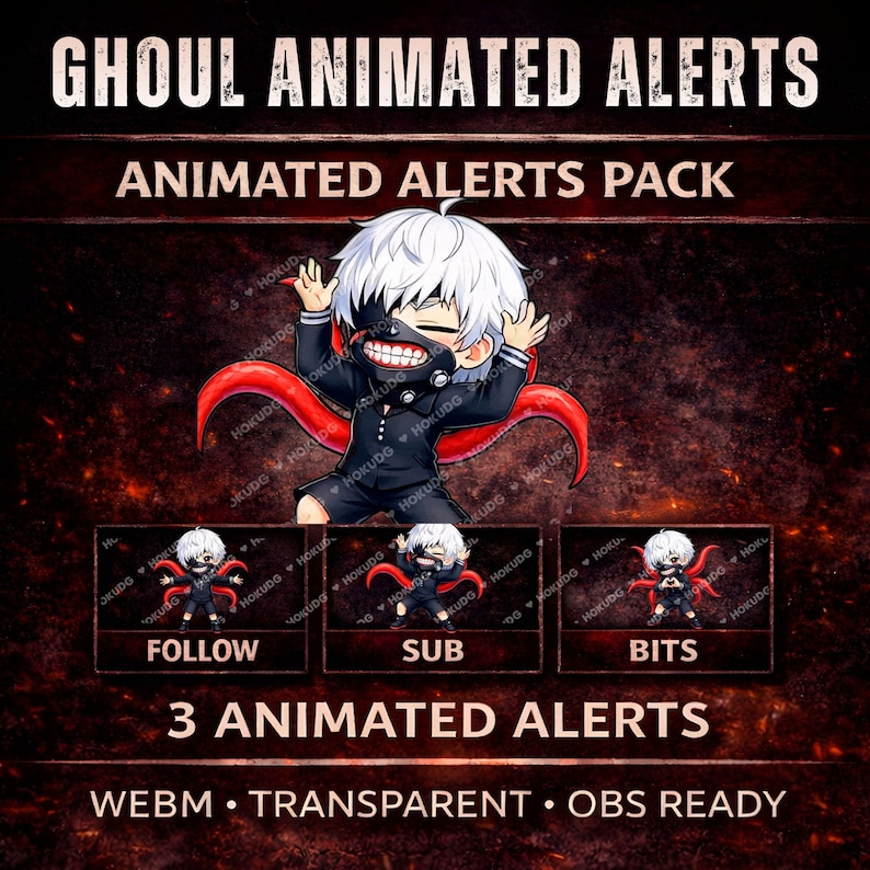 Ghoul Animated Alerts Pack | Follow, Sub & Bits | Horror Game Starter ...