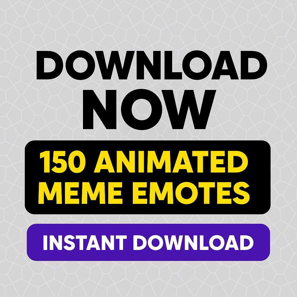 Animated Meme Emotes Pack: 150 Viral Gifs for Twitch, Discord & Youtube ...