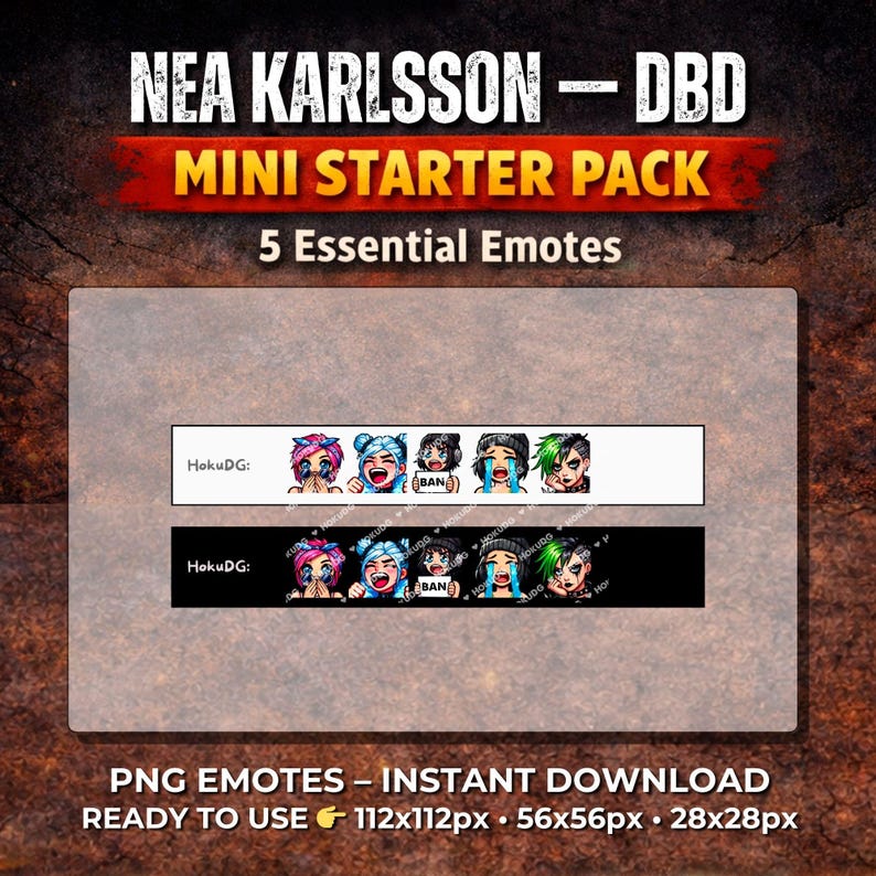 Nea Karlsson Horror Twitch Emotes (5 Pngs) | Dead by Daylight Reaction ...