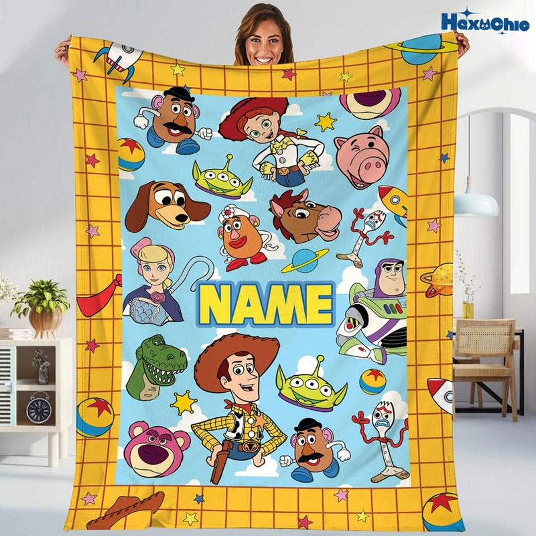 Personalized Toy Story Fleece Blanket, Woody and Buzz Lightyear Custom ...
