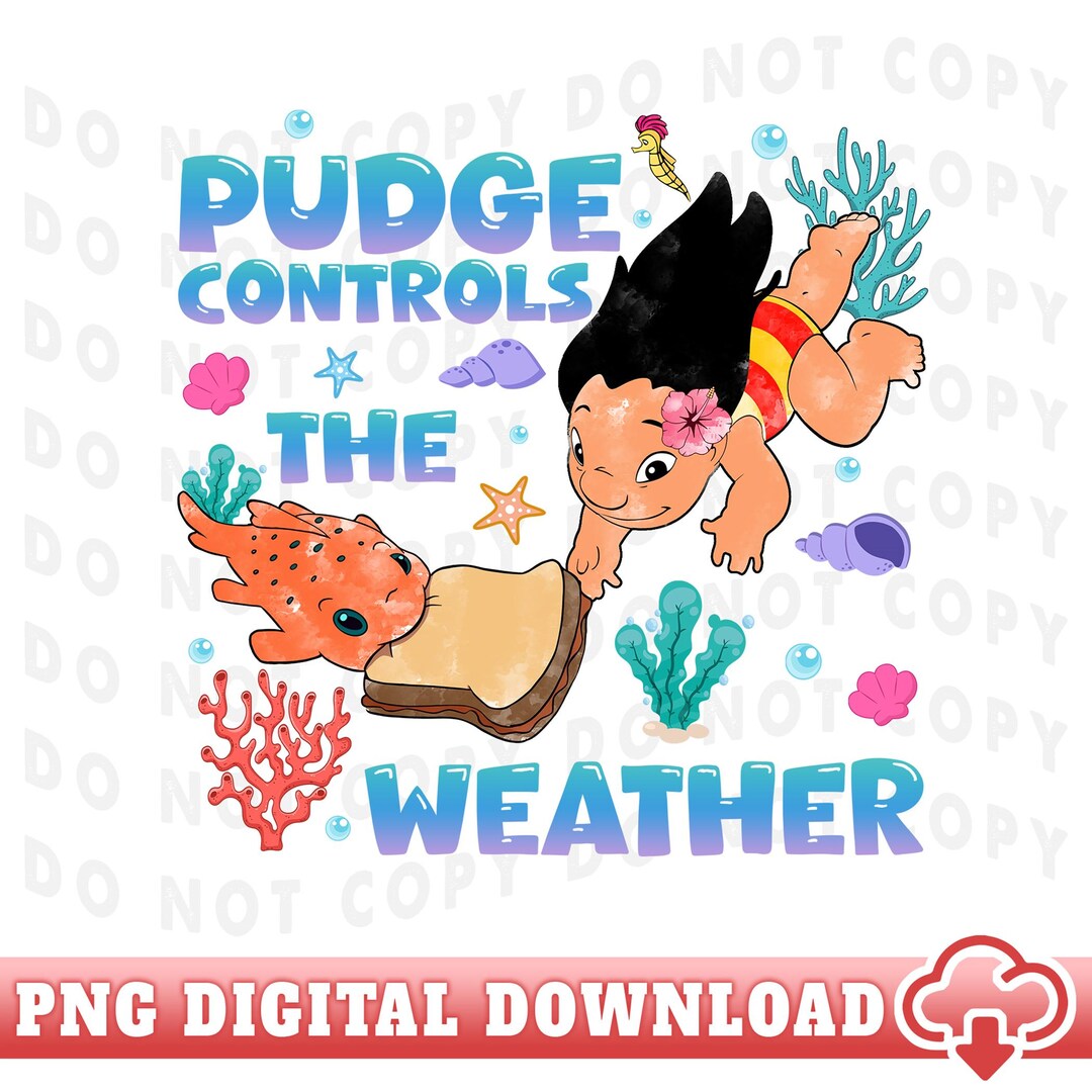 Lilo and Stitch Pudge Controls the Weather Png, Disneyland Fish Pudge ...