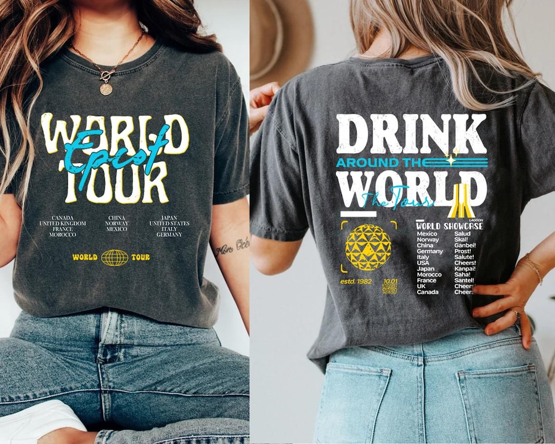 Epcot World Tour Drink Around the World Shirt, Epcot World Tour Shirt, Drink Around the World ...