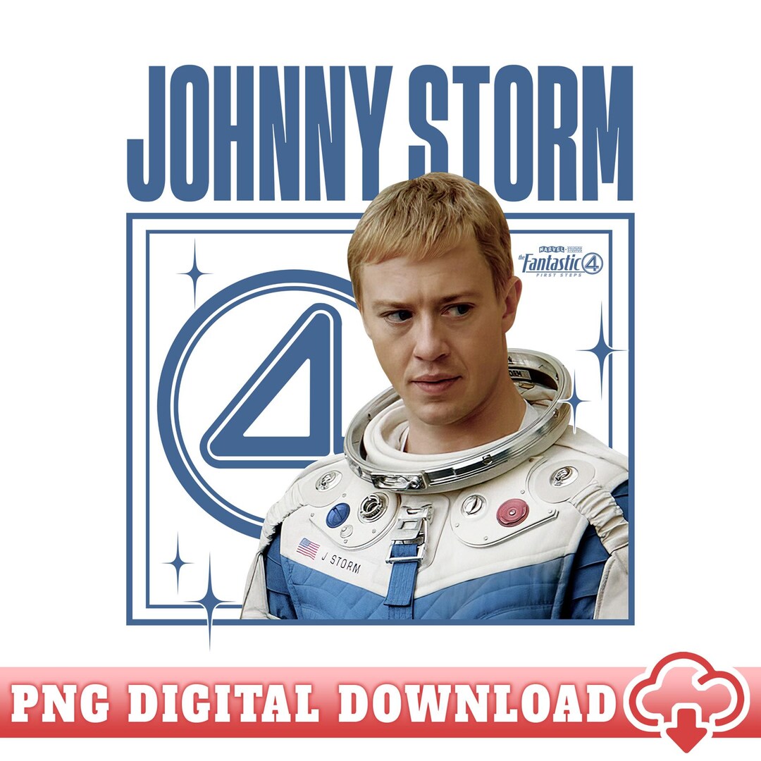 Johnny Storm Png, Fantastic Four First Steps Png, MCU Superhero Tee ...