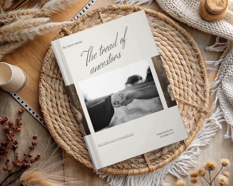 CANVA Template for Digital Family Book to Fill In, Printable Ancestry ...