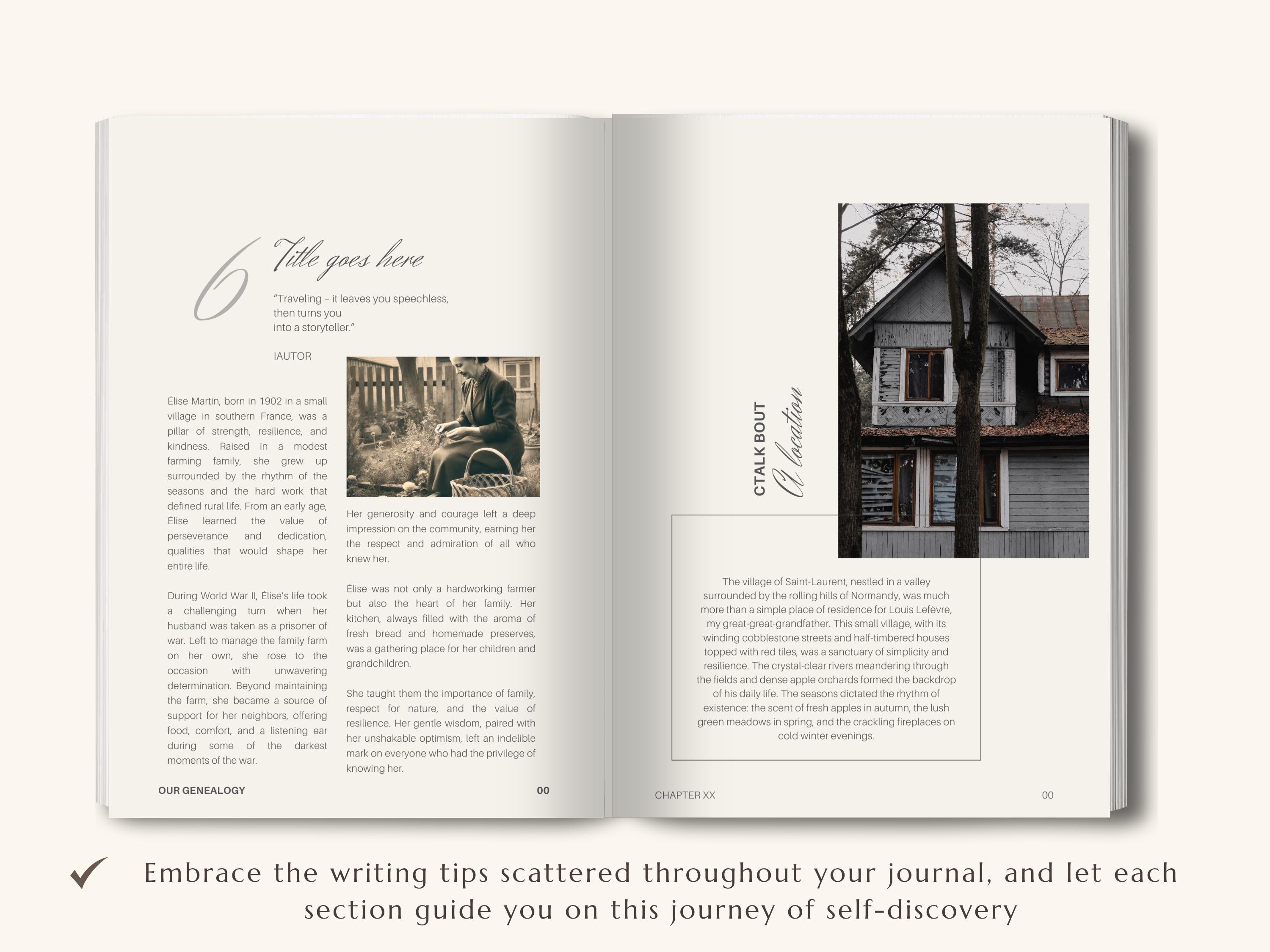 Digital History Book Template to Fill With CANVA, Genealogy Organizer ...