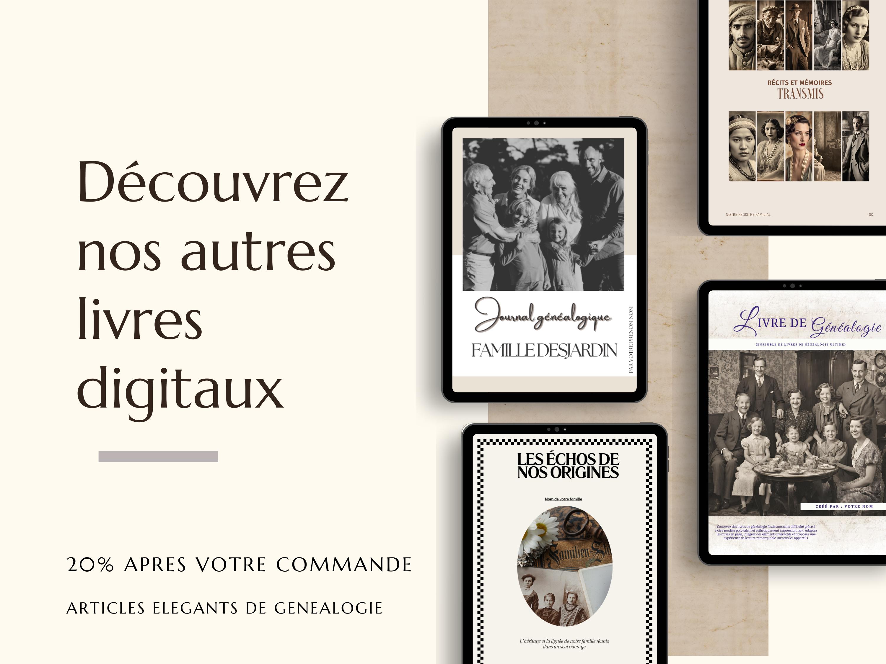 Printable CANVA Pedigree Book Template for Genealogy Research and Work ...
