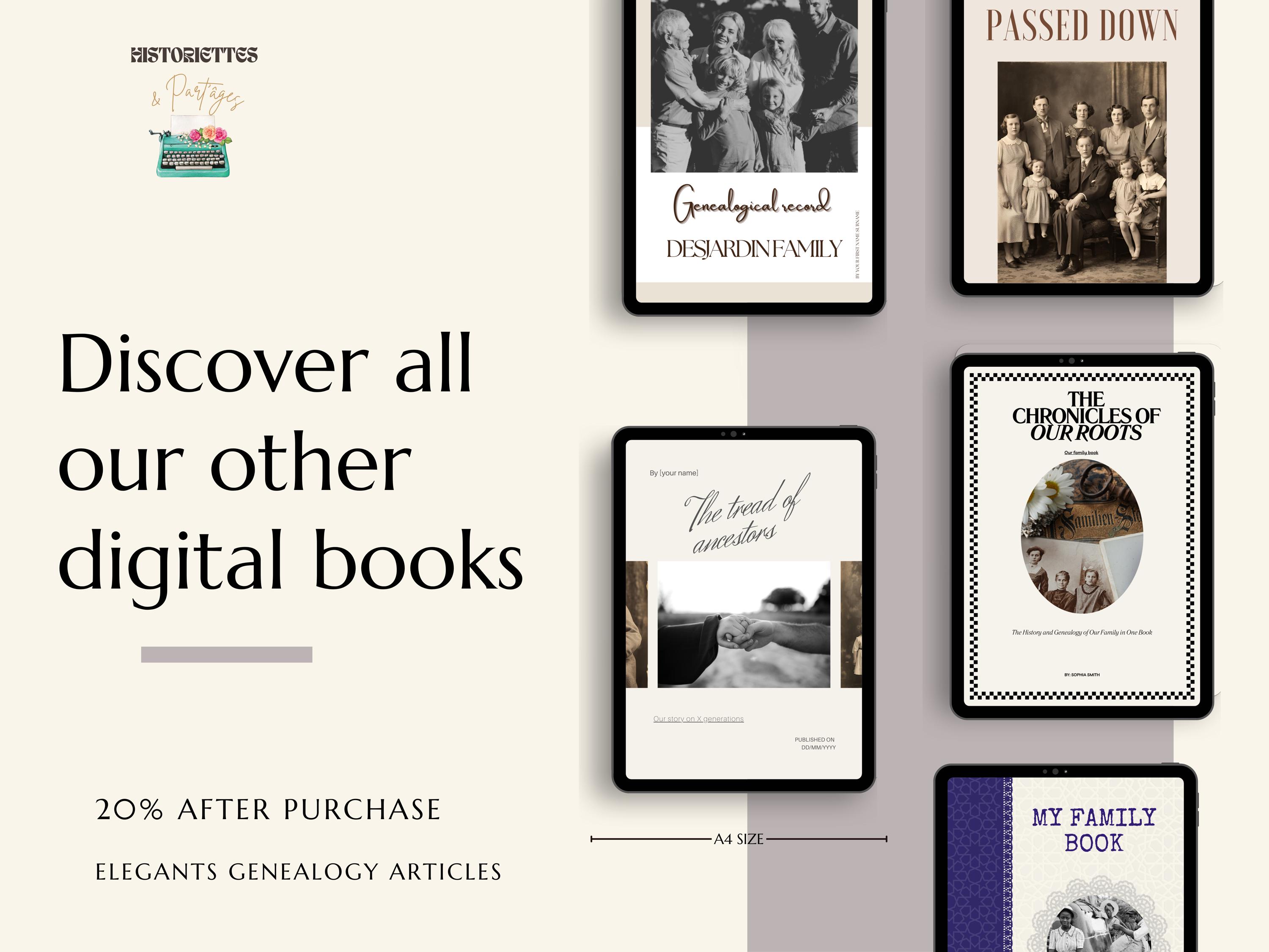 CANVA Family History Book Template to Print, Digital Genealogy Template ...