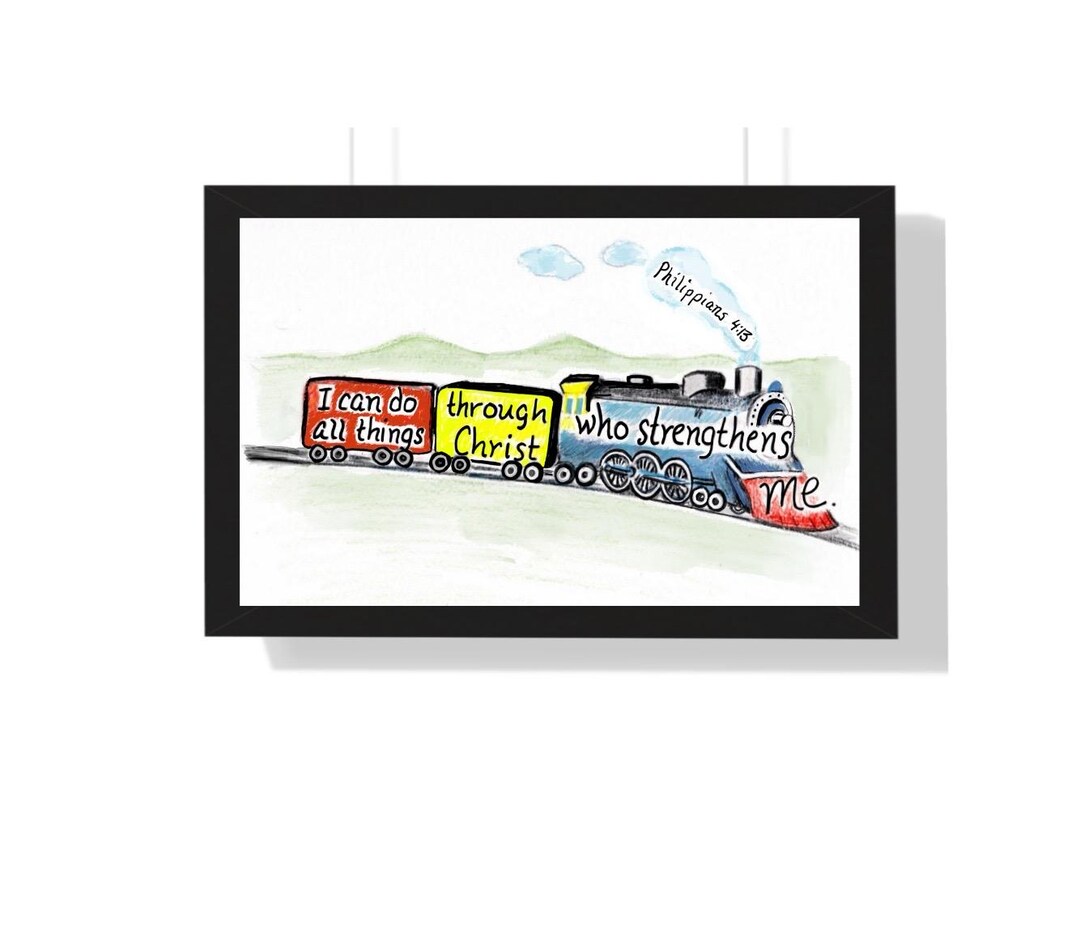 Train, Bible Verse Art Print, Scripture Design, Hand Lettered ...
