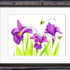 Busy Bees Scripture Design, Inspirational Bible Verse Print - Etsy