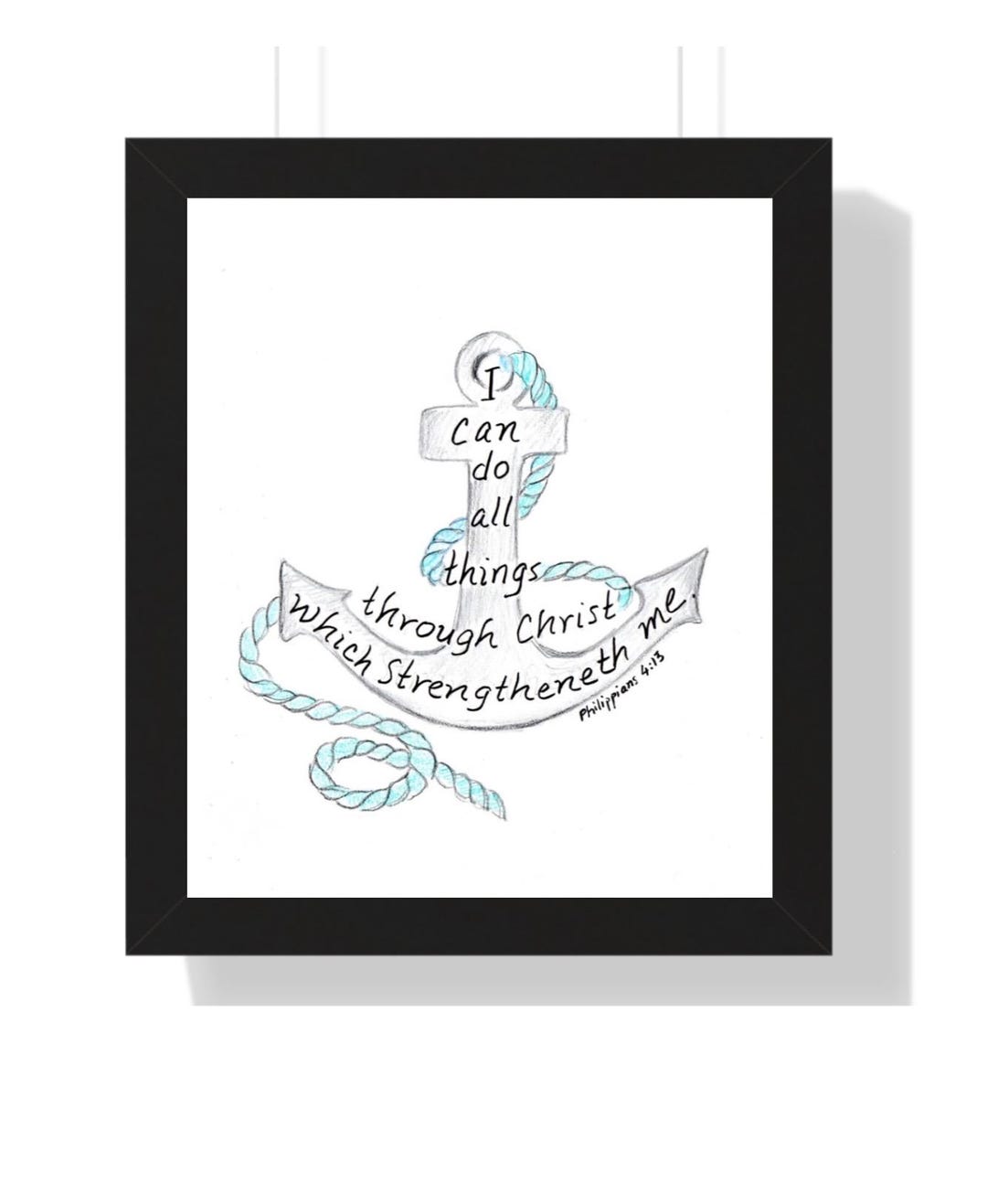 Anchor Nautical Bible Verse Art Print Digital Download Hand Lettered ...