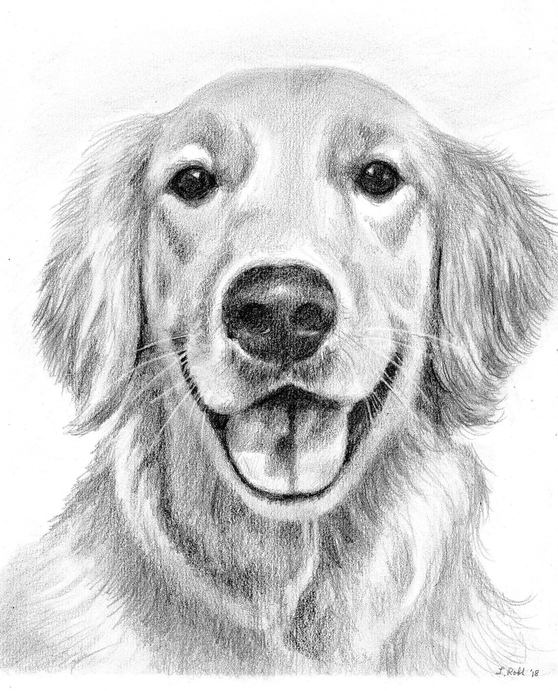 Custom Pencil Pet Portrait: Detailed Dog or Cat Drawing, Personalized ...