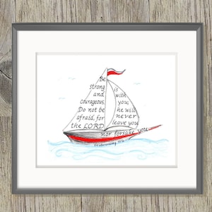 Nautical, Bible Verse Art Print, Digital Typography, Wall Art Decor - Etsy