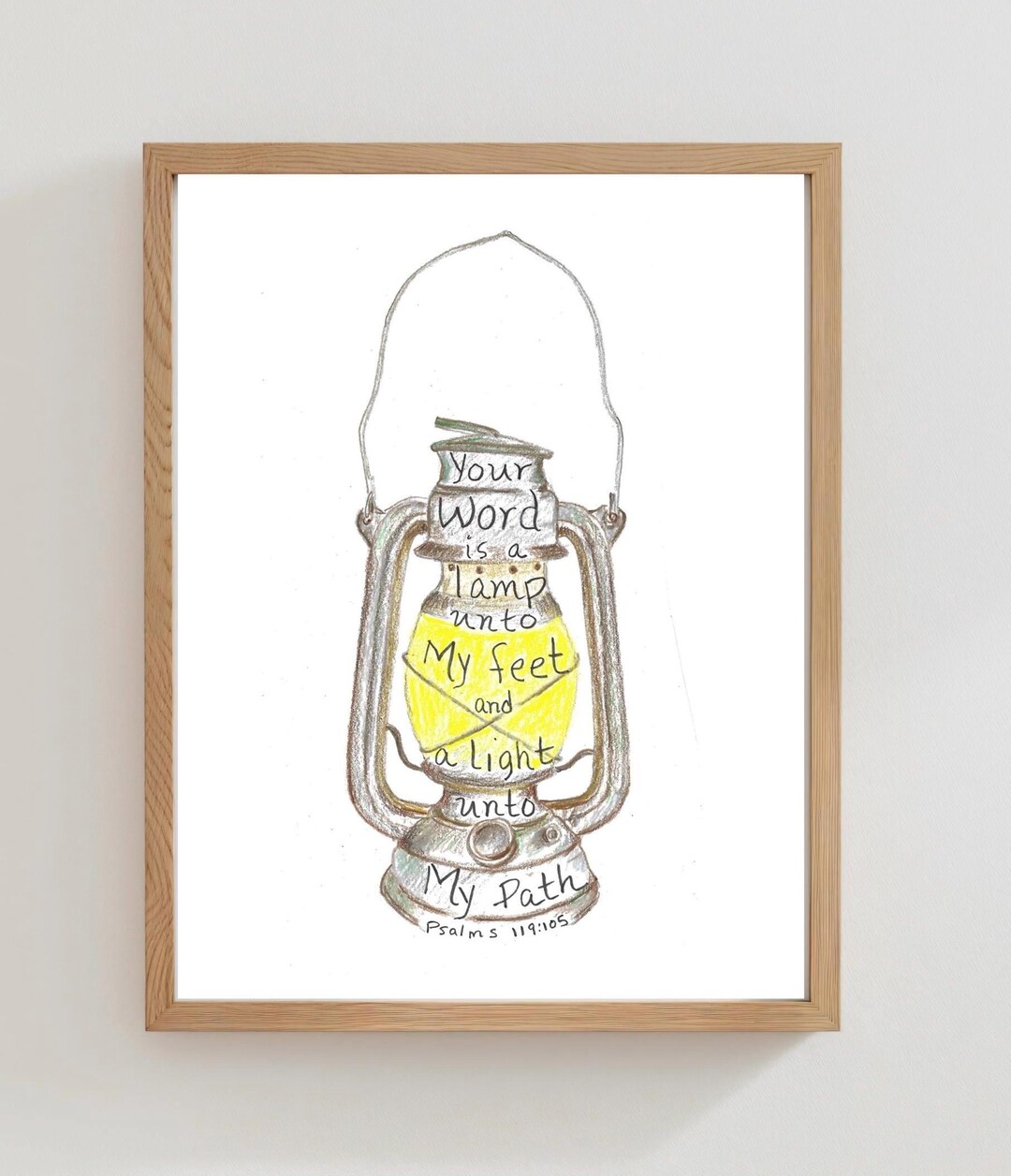 Lantern Scripture Design Print, Inspirational Artwork, Wall Art Words ...