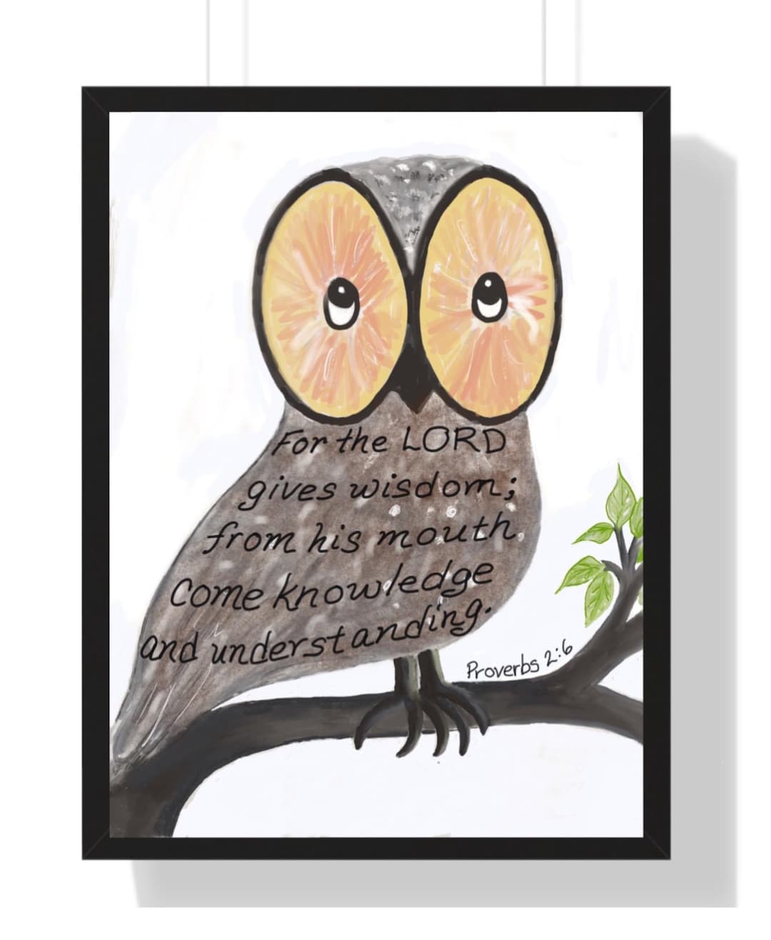Wise Owl Christian Motivational Print for Nursery and Home Decor - Etsy