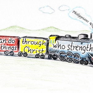 Train, Bible Verse Art Print, Scripture Design, Hand Lettered ...