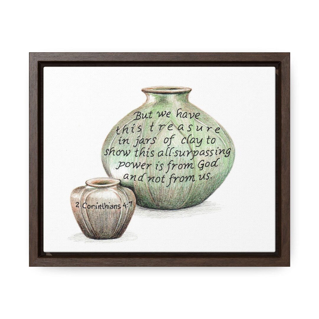 Jars of Clay Scripture Design Canvas Wrap, Inspirational Artwork Wall ...