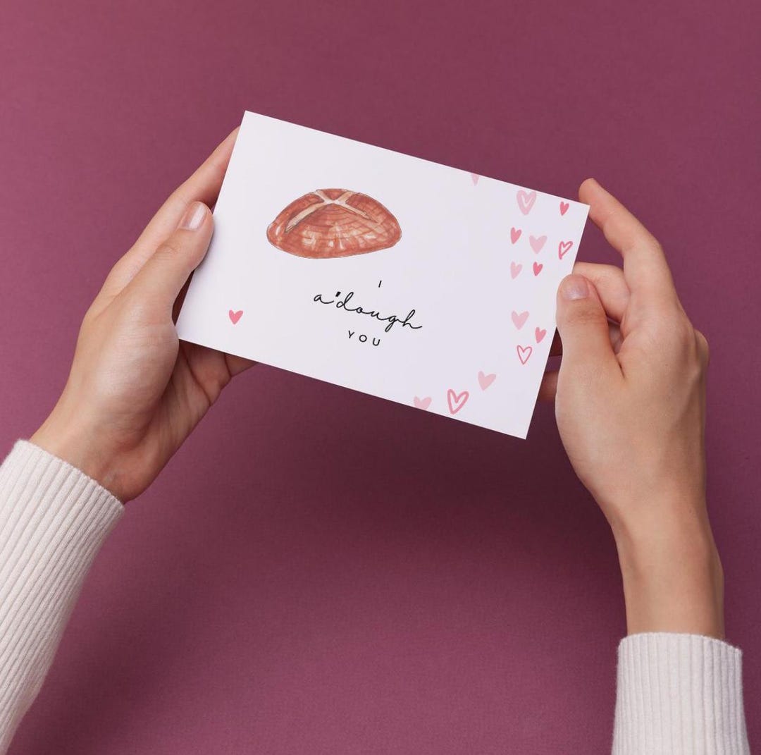 Printable Valentine's Day Card Gift | Perfect for Bread Enthusiasts ...