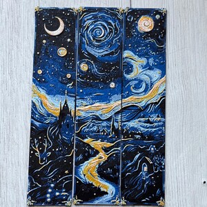 Bookmarks Set - Starry Night, Fantasy Bookmark, Autumn Bookmark, Starry ...