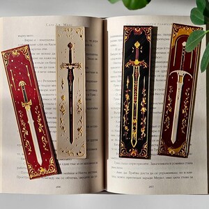 Bookmark - "elven Blades" / Fantasy Bookmark / Autumn Bookmark - Etsy