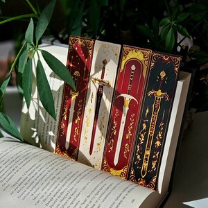 Bookmark - "elven Blades" / Fantasy Bookmark / Autumn Bookmark - Etsy