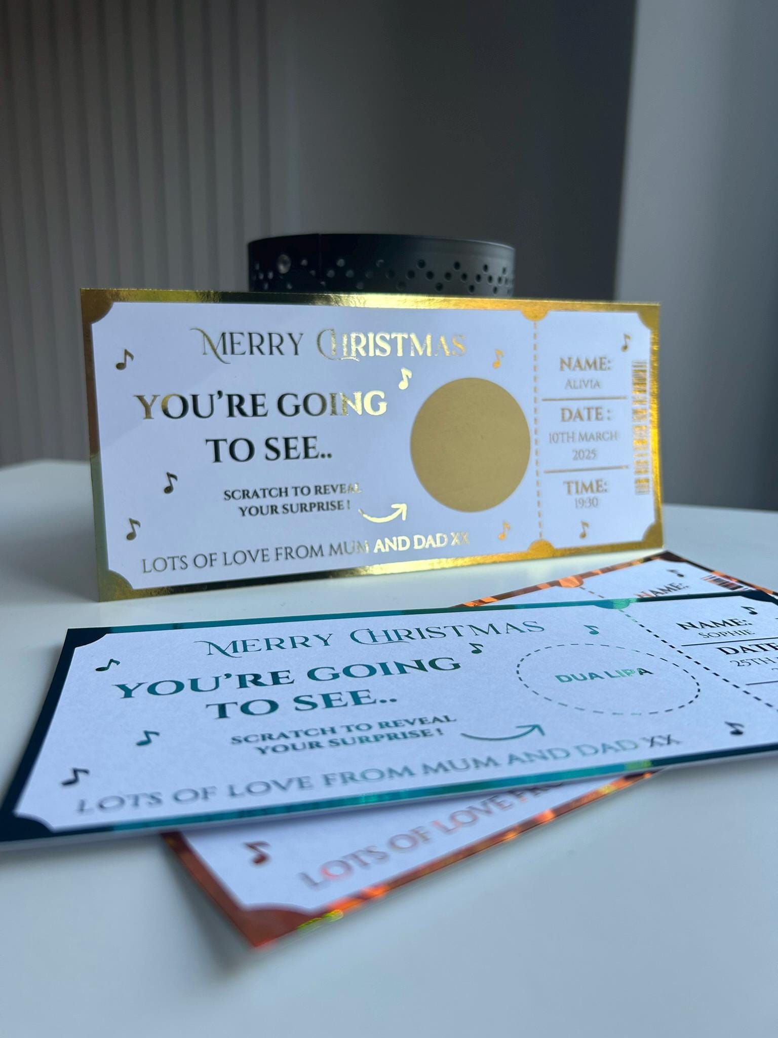 Personalised Foil Concert/event/theater Ticket: Surprise Scratch-off ...