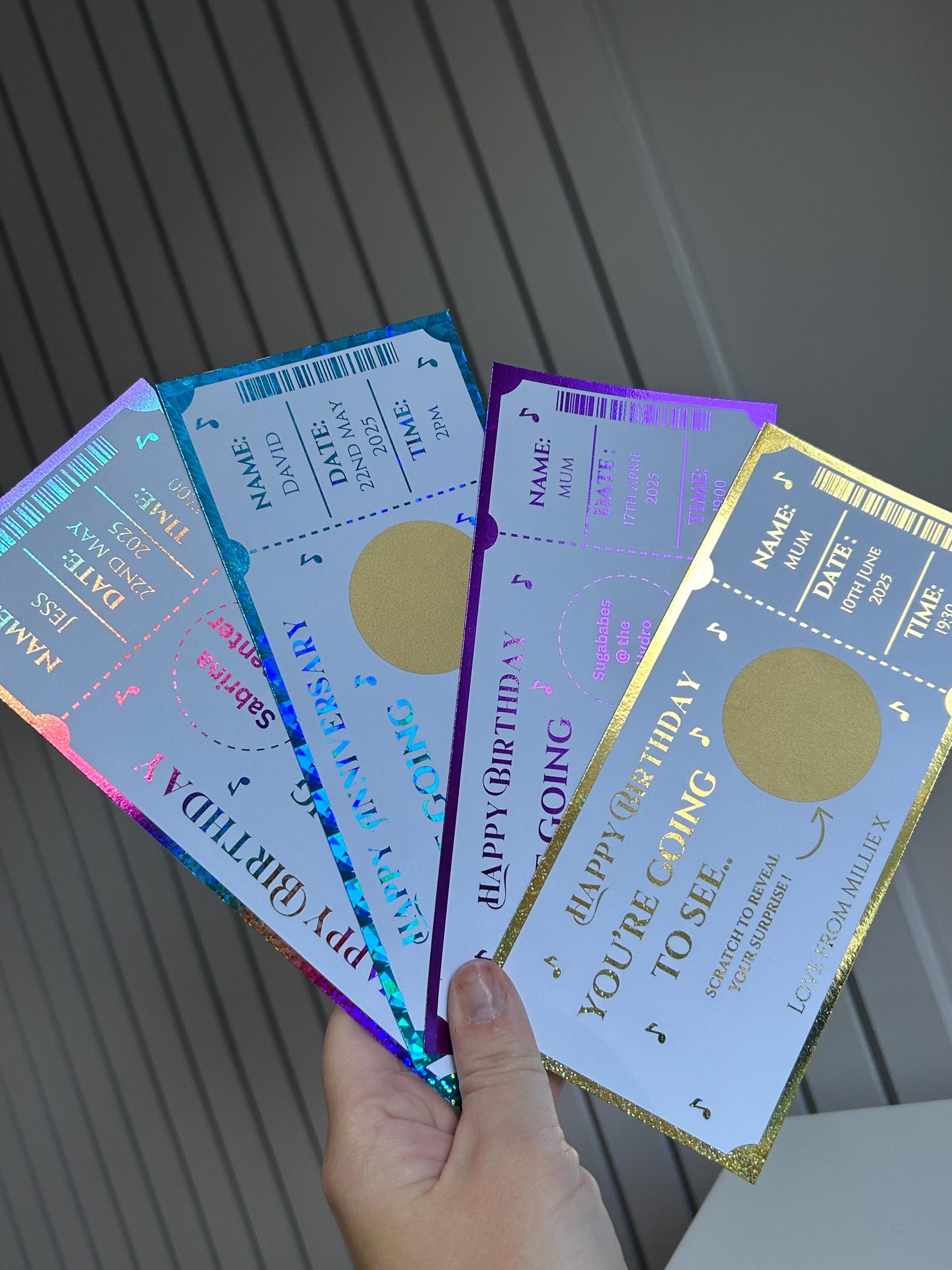 Personalised Foil Concert/event/theater Ticket: Surprise Scratch-off ...