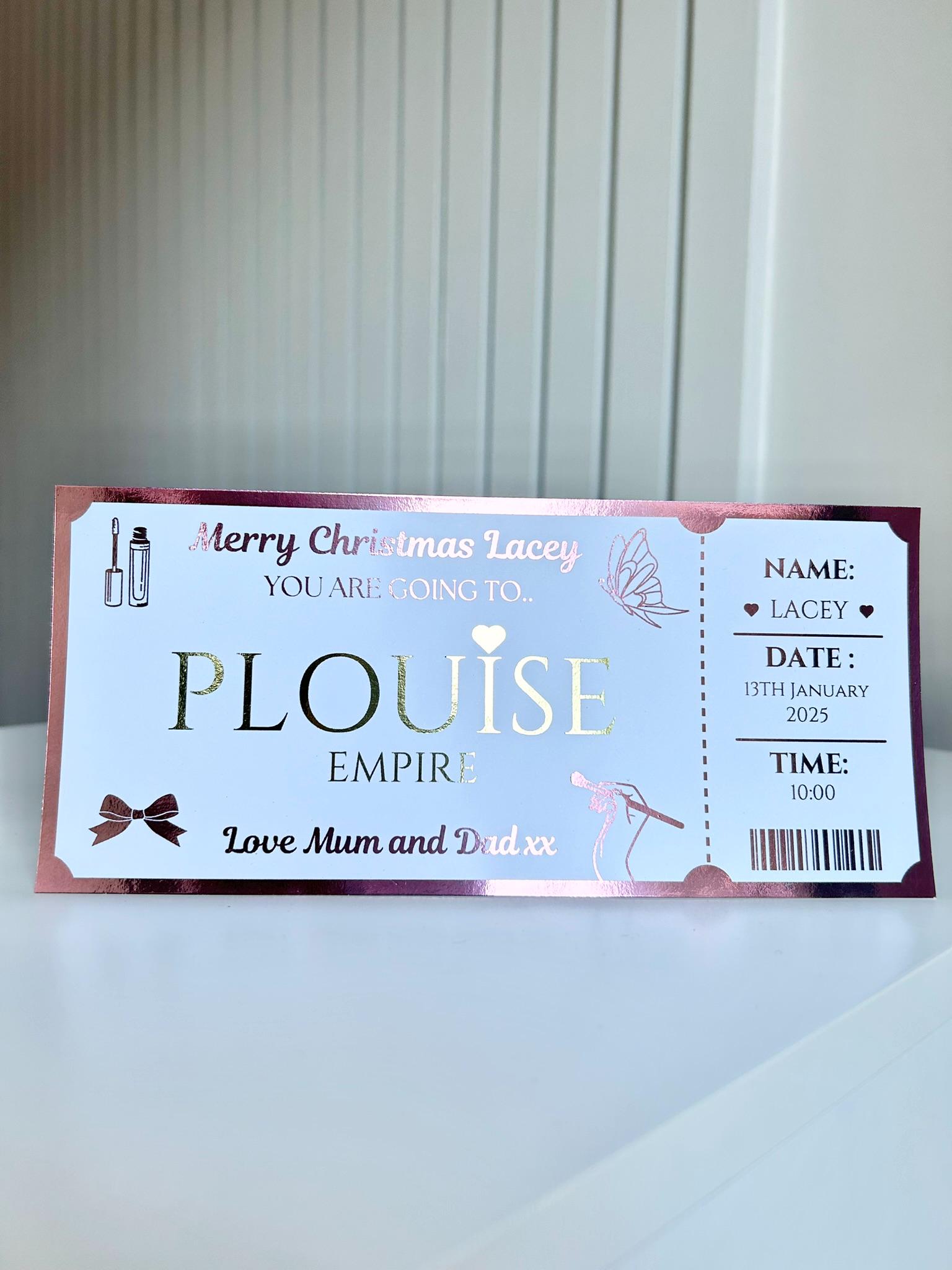 Personalised Event Ticket - Custom Ticket -personalised Foil Ticket ...