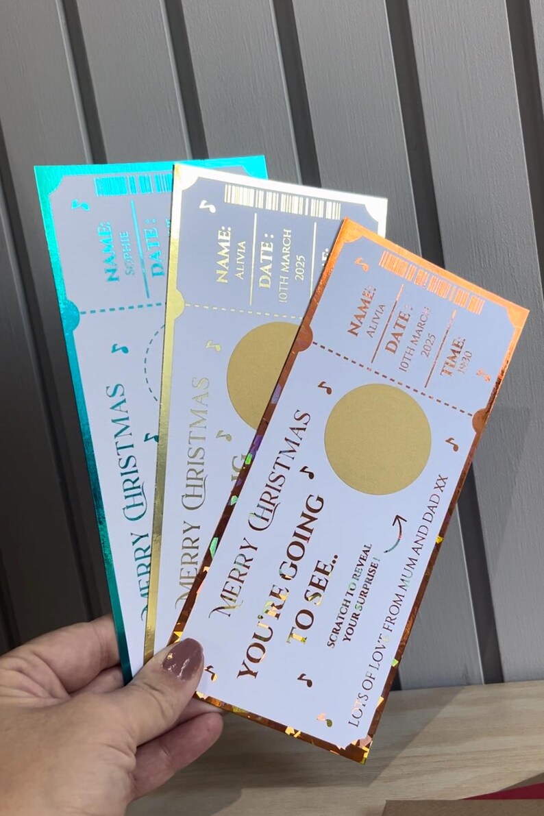 Personalised Foil Concert/event/theater Ticket: Surprise Scratch-off ...