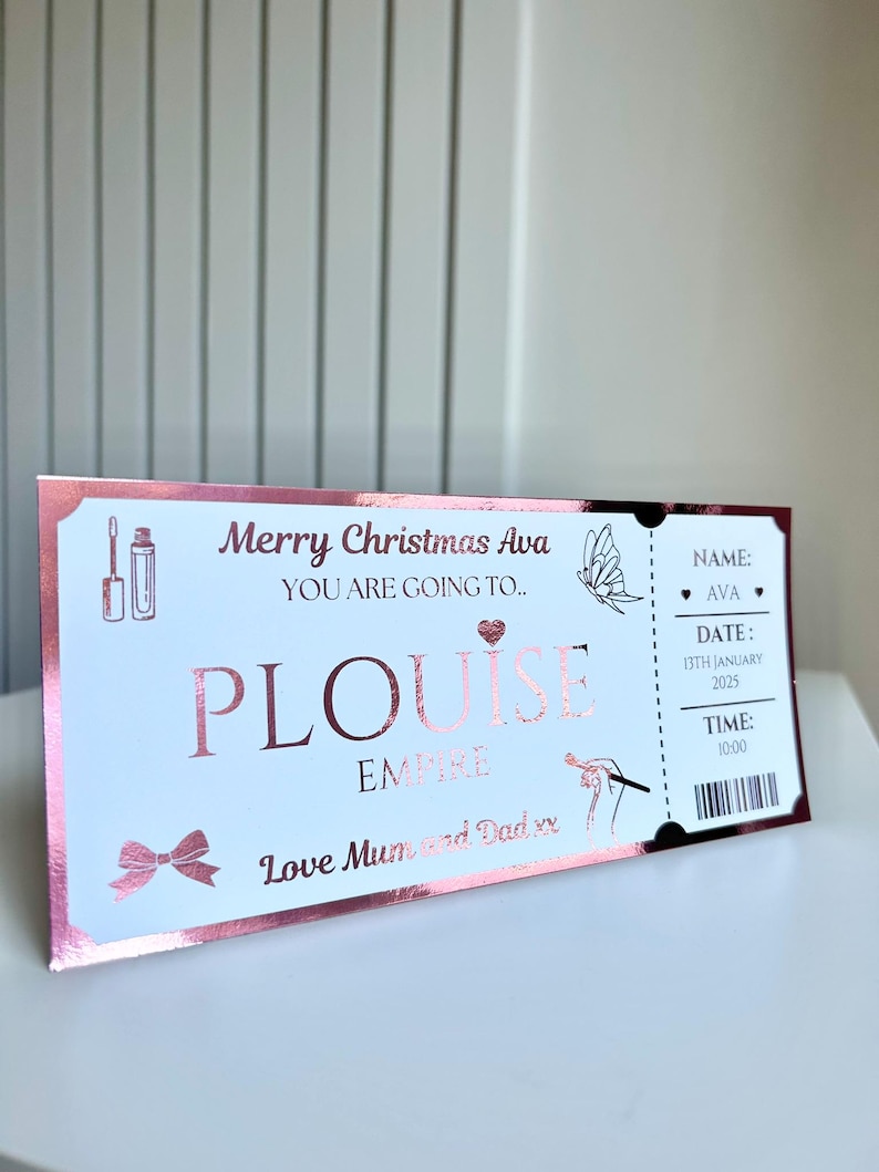 Personalised Event Ticket - Custom Ticket -personalised Foil Ticket ...
