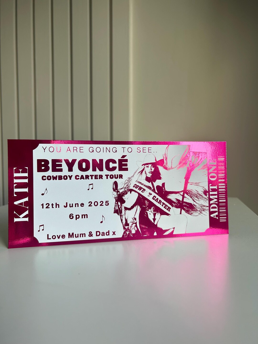 Beyoncé - Cowboy Carter UK Tour 2025 Foiled Ticket - Event Ticket ...