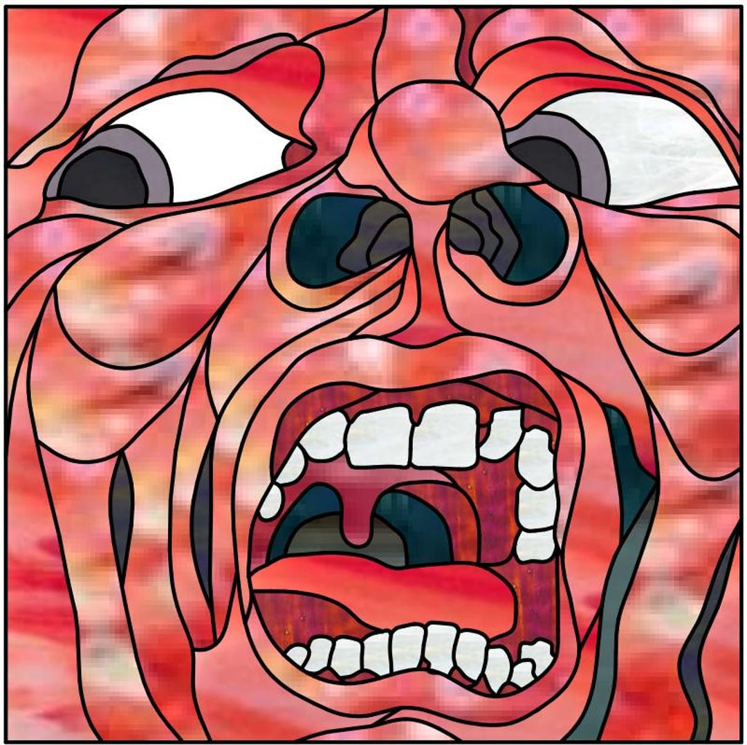 King Crimson Album Cover Stained Glass Pattern for Download - Etsy
