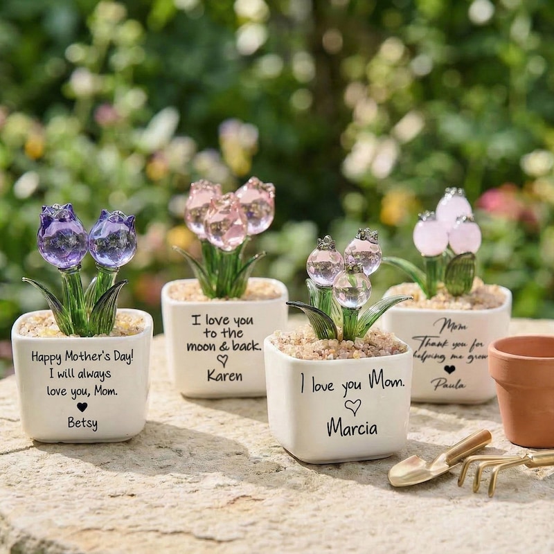 Tulips Glass Flowers - Etsy